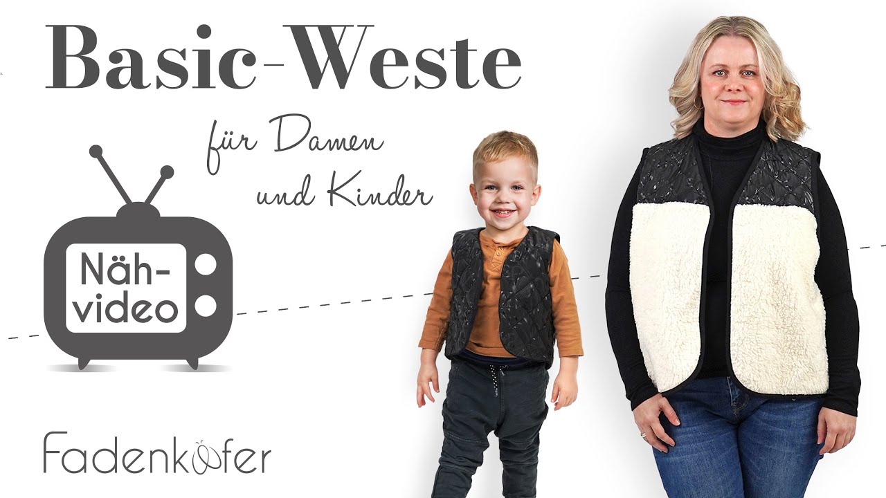 "Nähanleitung für Anfänger: Weste mit Teilungsnaht & Wendeweste einfach ...