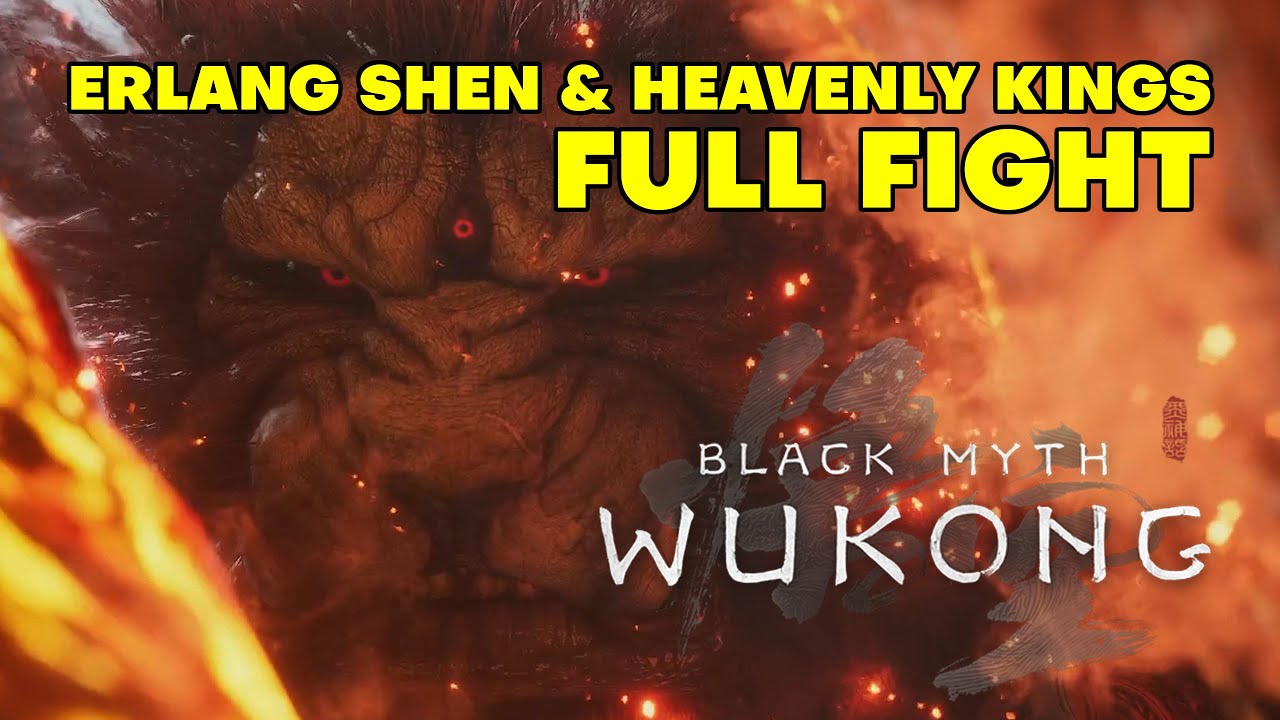 Mythical Showdown: Erlang Shen & Heavenly Kings | Black Myth: Wukong - YouTube