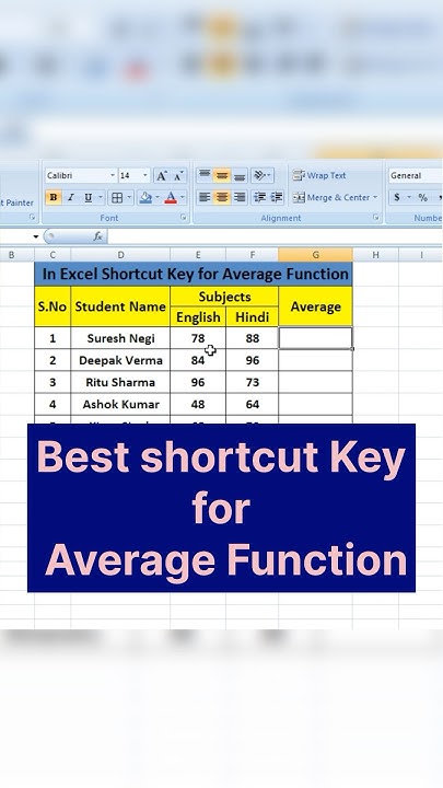 Excel Shortcuts to Calculate Averages 10x Faster - YouTube