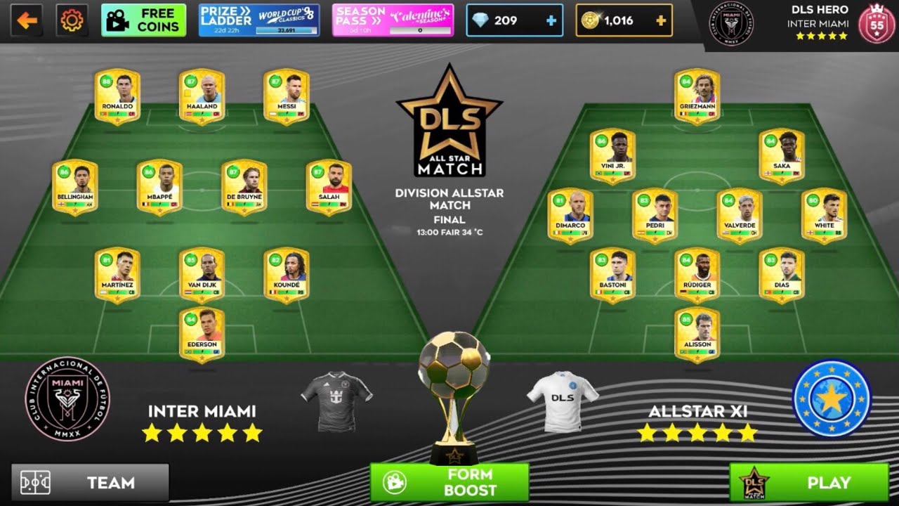 Dls 25 | Inter Miami Vs Division Allstars Match Final 🔥🏆 Final Match ...