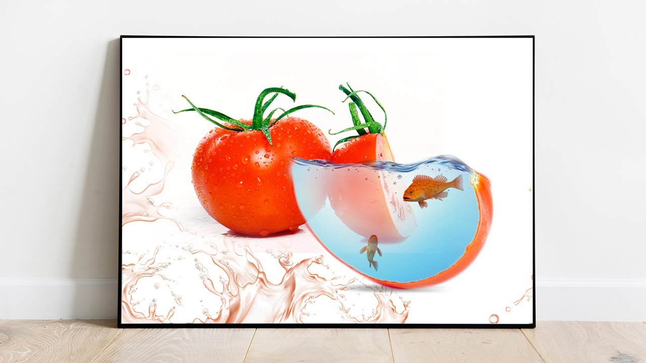 Make Simple Photo Manipulation in Photoshop Tomato and Fish - YouTube