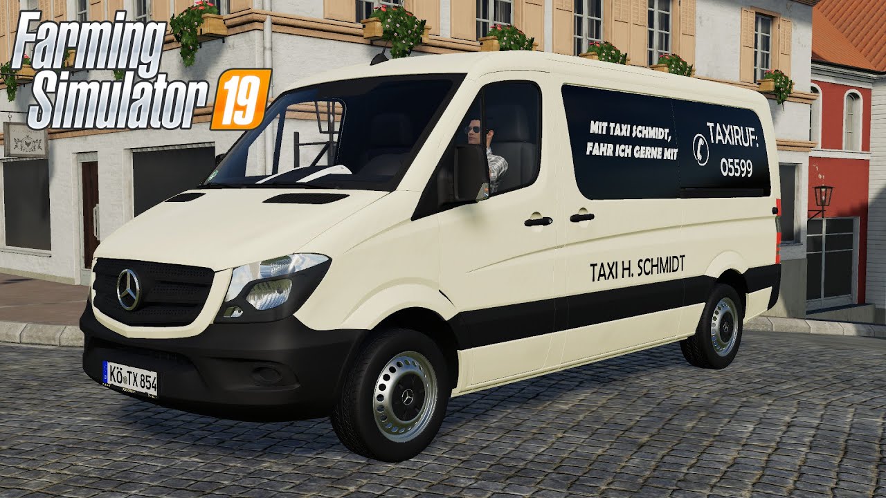 FS19 - Mercedes-Benz Sprinter – Taxi Cab - Car mod for Farming ...