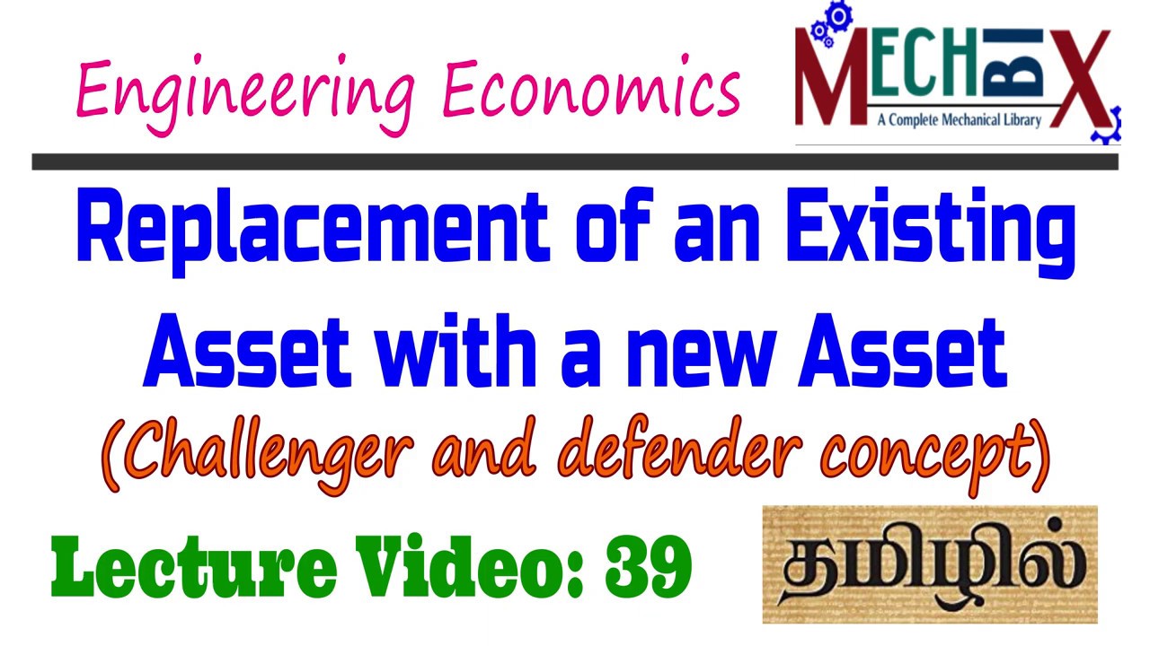 Replacement of an existing asset with a new asset | Engineering ...