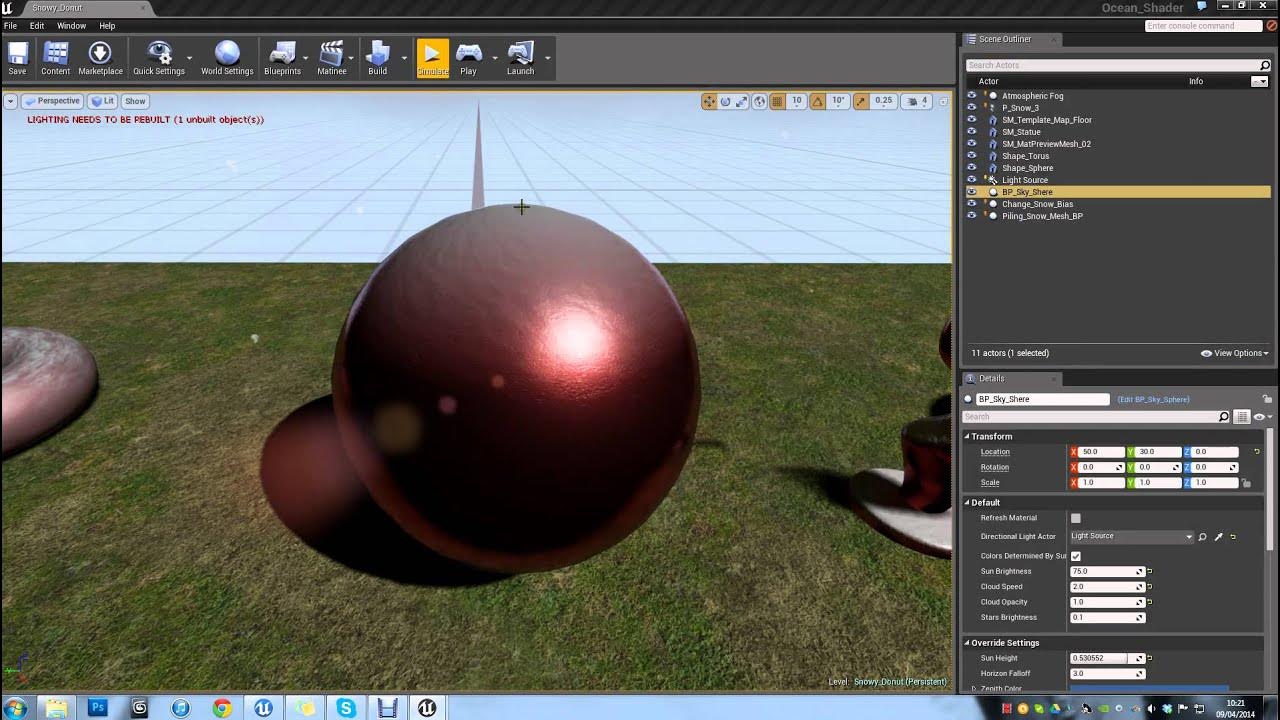 UE4 Dynamic winter shader WIP - YouTube