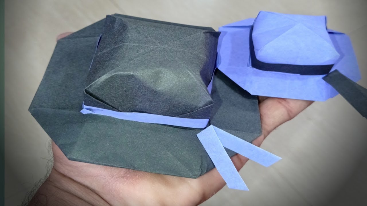 MIN PAPER HAT||Paper crafts||paper crafts for school||paper art|| - YouTube