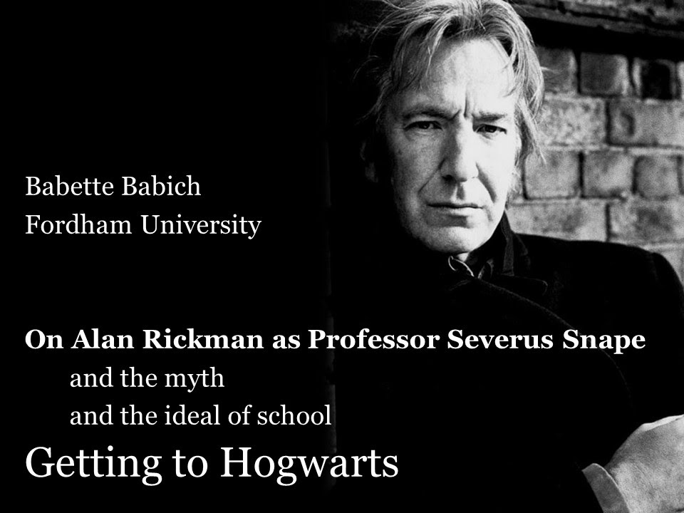 On Alan Rickman as Professor Severus Snape: The Actor as Exemplar - YouTube