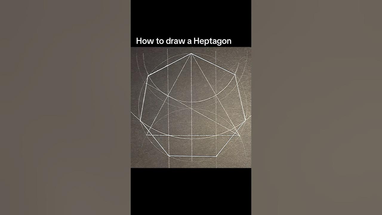 How to draw a Heptagon - YouTube