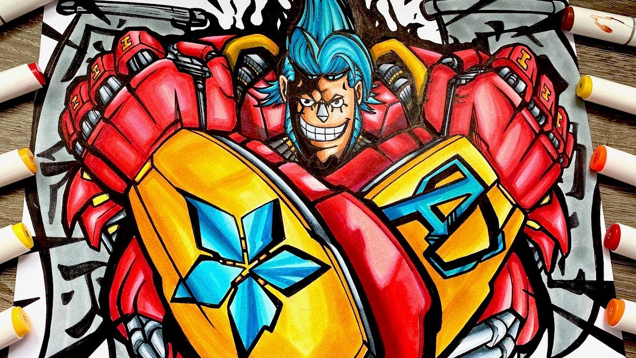 DRAWING FRANKY X IRON MAN (ONE PIECE) - YouTube