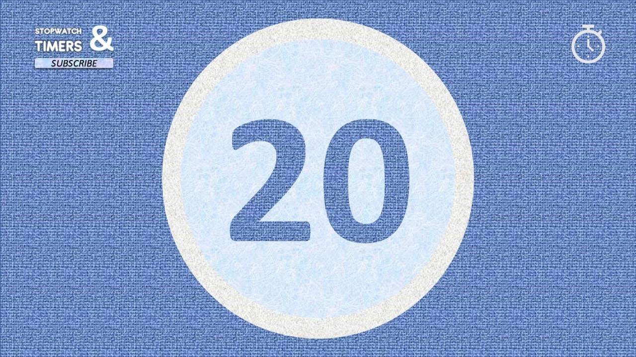 20 second timer with sound - YouTube