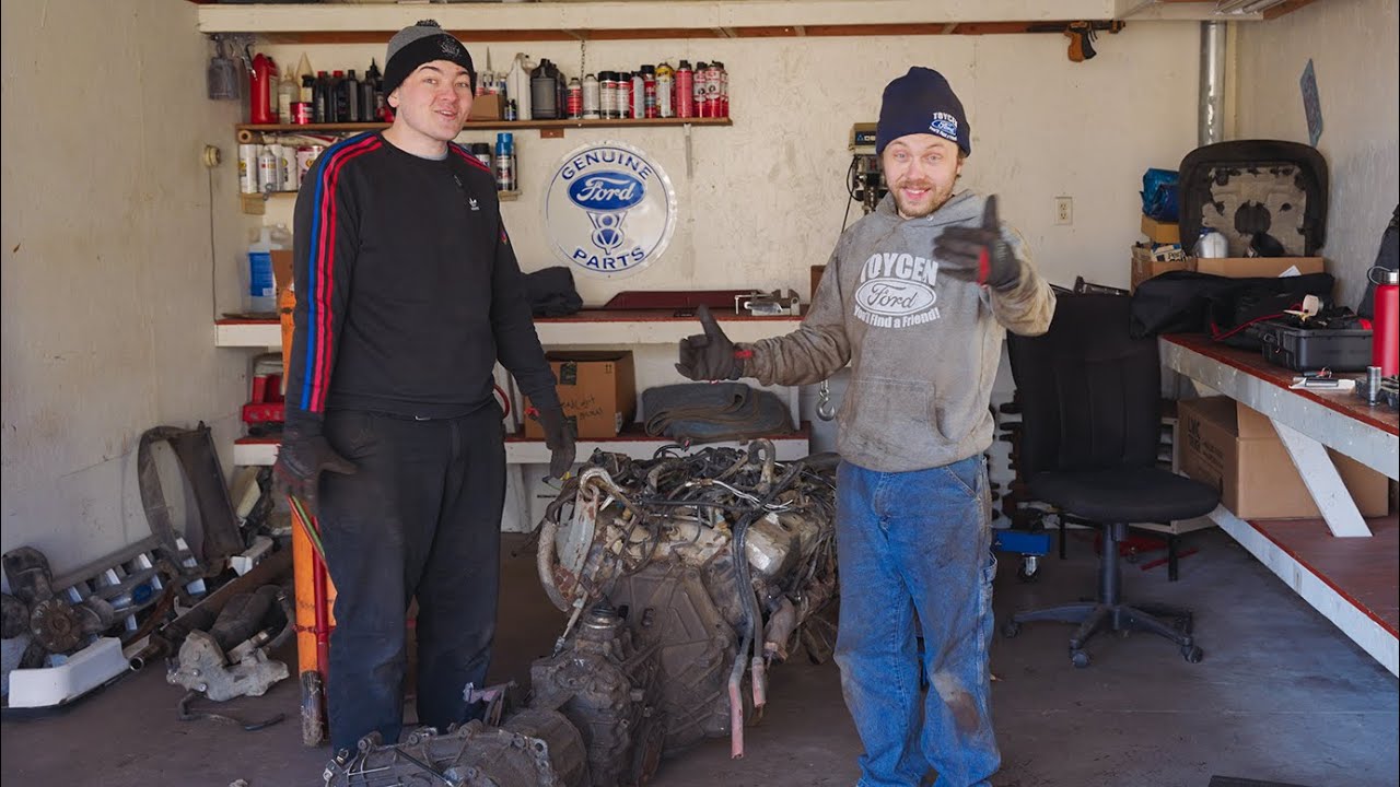 Pulling an engine out of a Ford truck! - YouTube