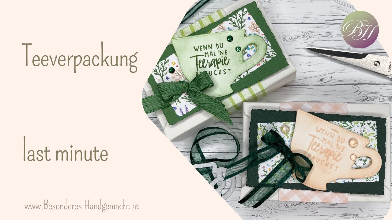 Teeverpackung last minute / PR Teeliebe / Leckereien-Schachtel im Umschlagdesign / Stampin' Up ...