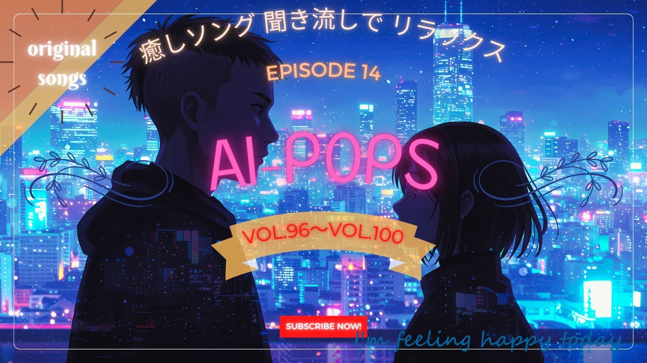 【AI POPS】episode14 Vol,96～100 癒しソング聞き流しでリラックス #夜に聴きたい曲 ...