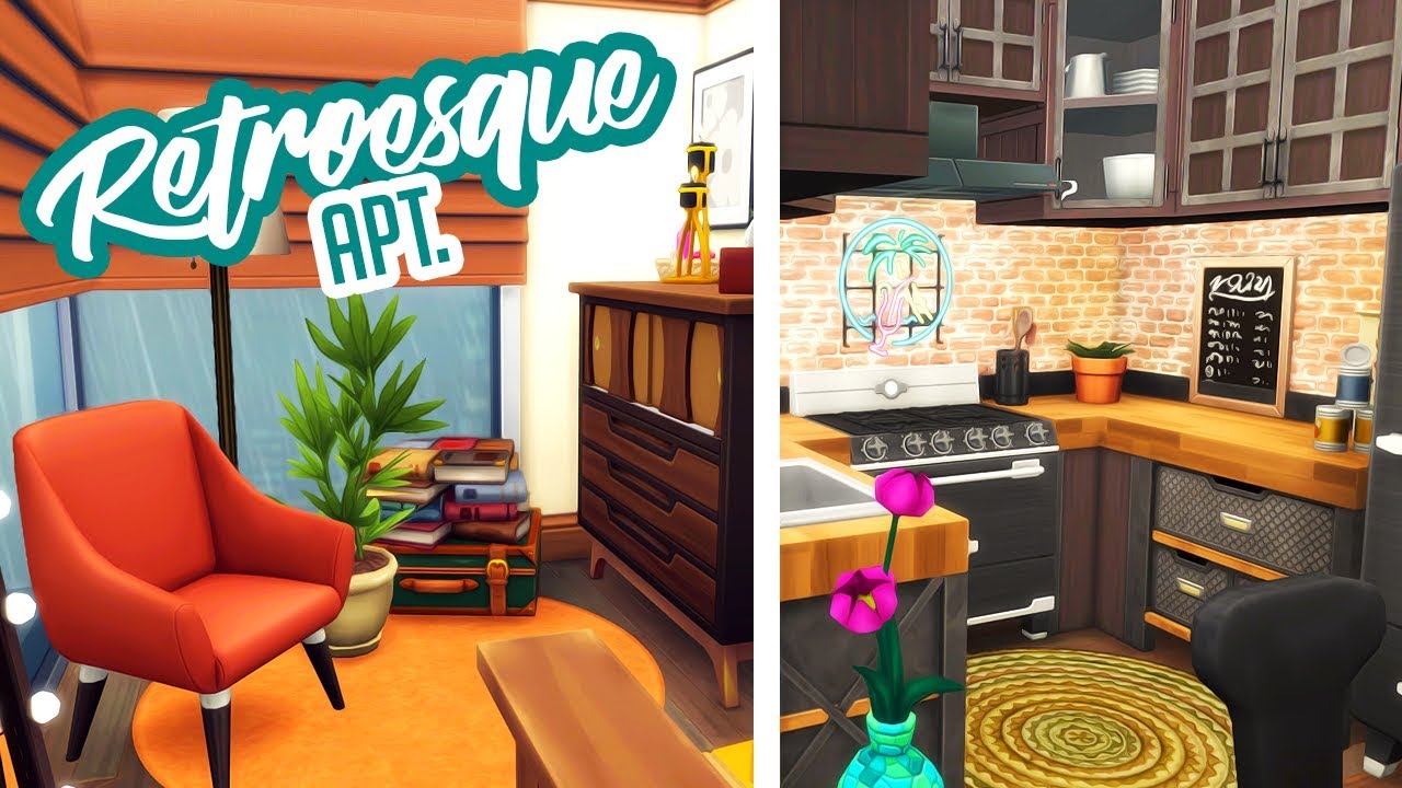 RETRO-ESQUE APARTMENT | THE SIMS 4 SPEED BUILD - YouTube