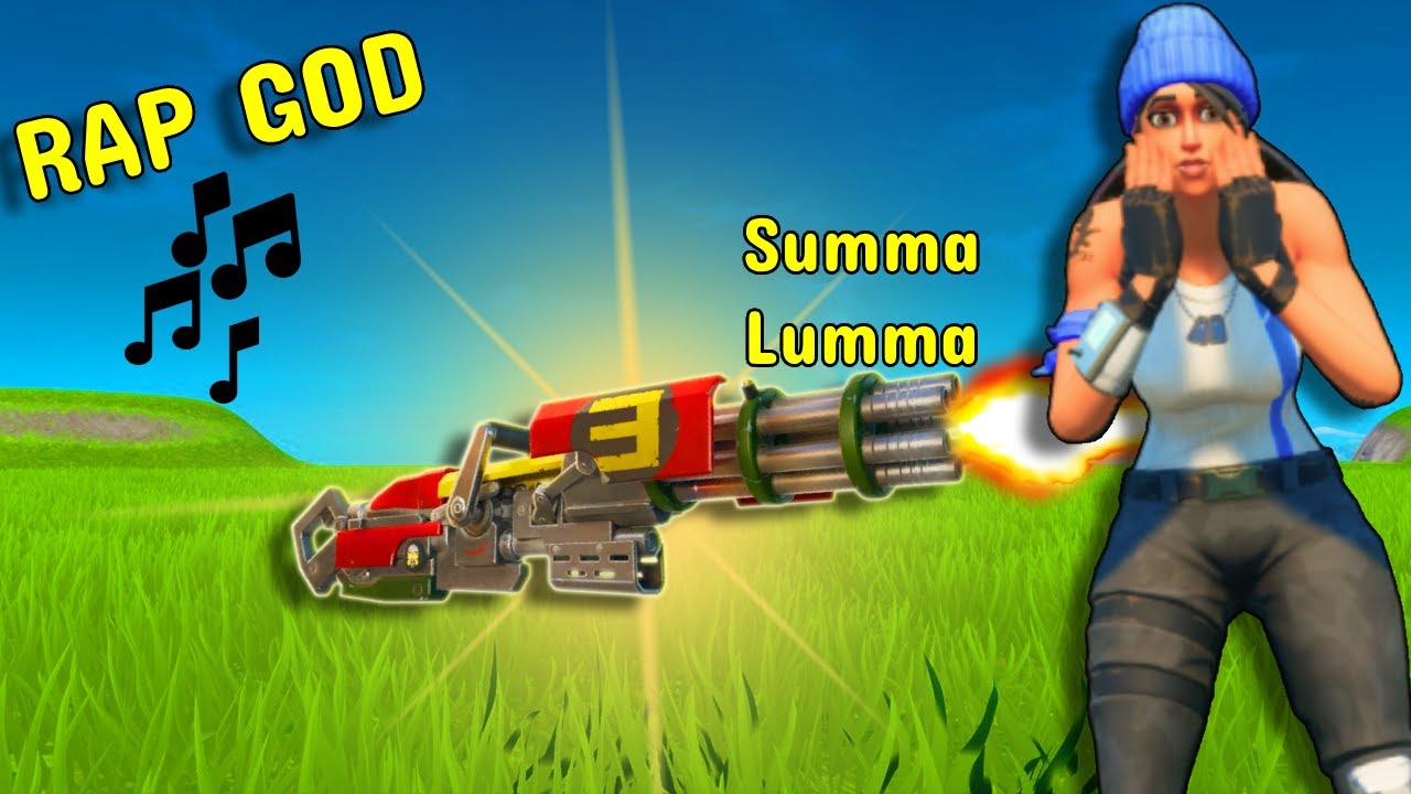 NEW RAP GOD MINIGUN & Spaghetti Grotto in FORTNITE - YouTube