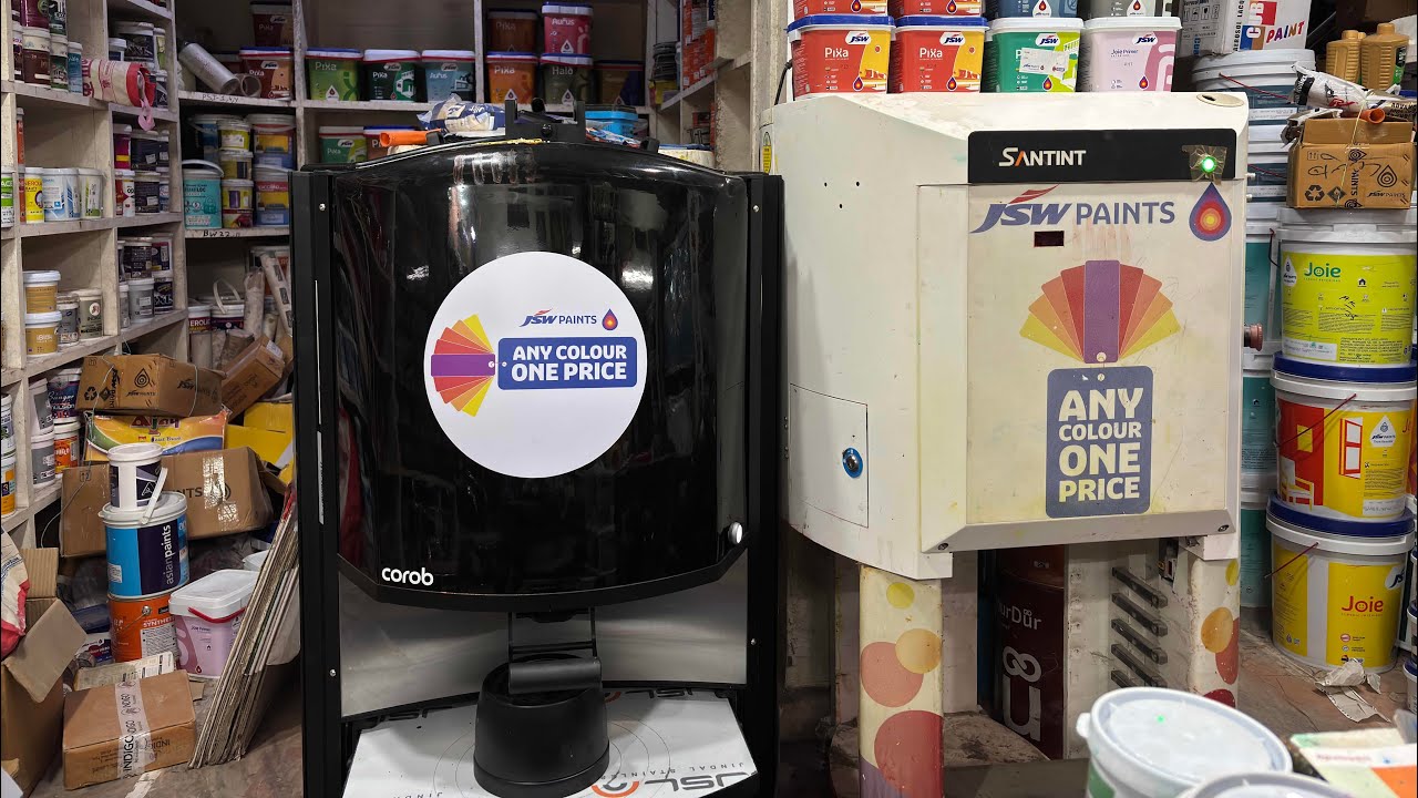 Corob D180 colour dispensing machine JSW PAINTS. - YouTube