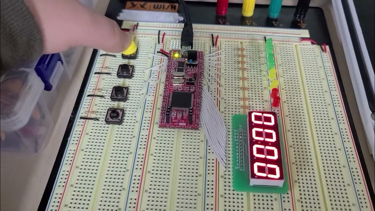 Atmega128 FND Up Counter - YouTube