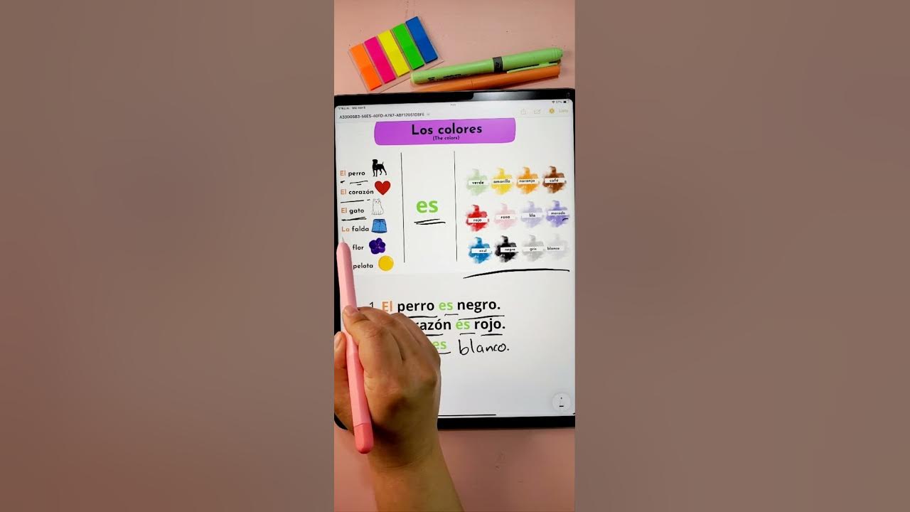 The colors in Spanish. Los colores en Español. - YouTube