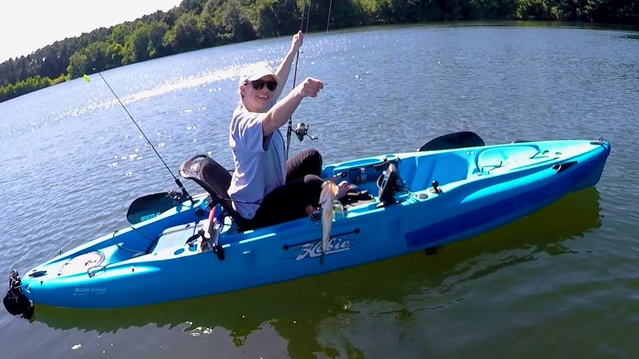 Wifes First Kayak Fishing Trip - YouTube