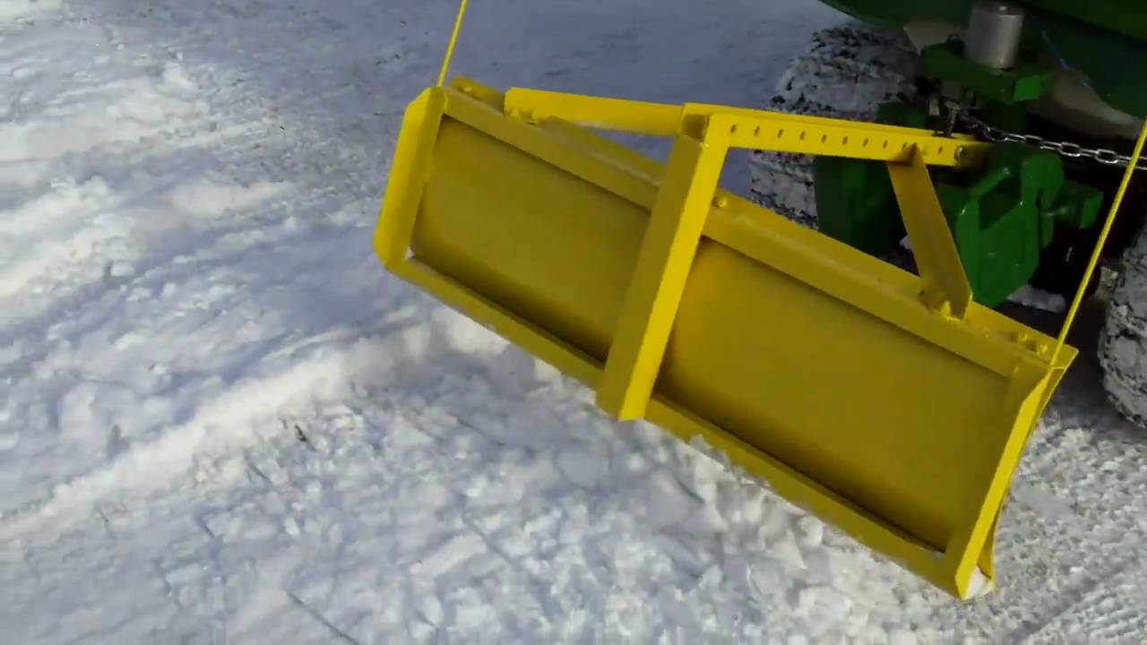 My First Homemade Rear Blade John Deere X300 - YouTube