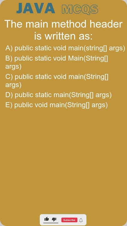 Java MCQs Elementary Programming 22 - YouTube
