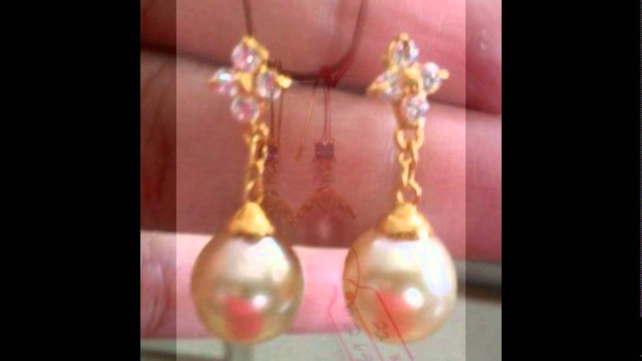 Anting Giwang Mutiara Lombok - Anting Emas Mutiara Laut - YouTube