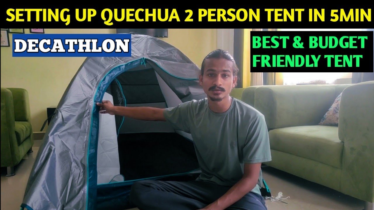 How to Pitch tent in 5 minutes |Decathlon Quechua 2 person tent MH100 ...