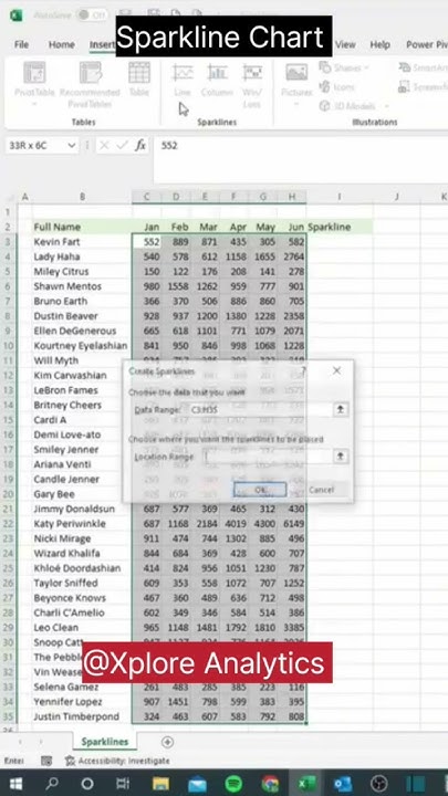 Use Smart Sparkline Chart in Excel #youtube #shorts #formula #sparklines #chart #data - YouTube