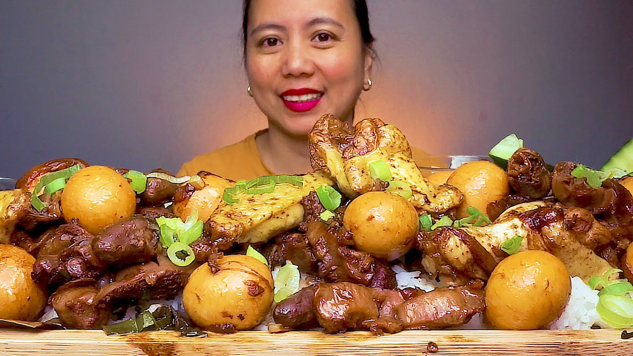 ADOBO GUYA NG MANOK | IMMATURE EGGS, LIVER, HEART, GIZZARD, CHICKEN ...