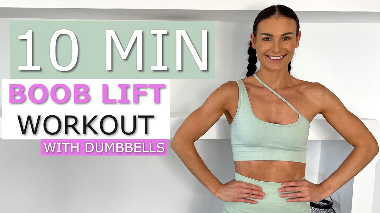 10 Min INTENSE BOOB LIFT Workout | Firm Chest with Dumbbells - No ...
