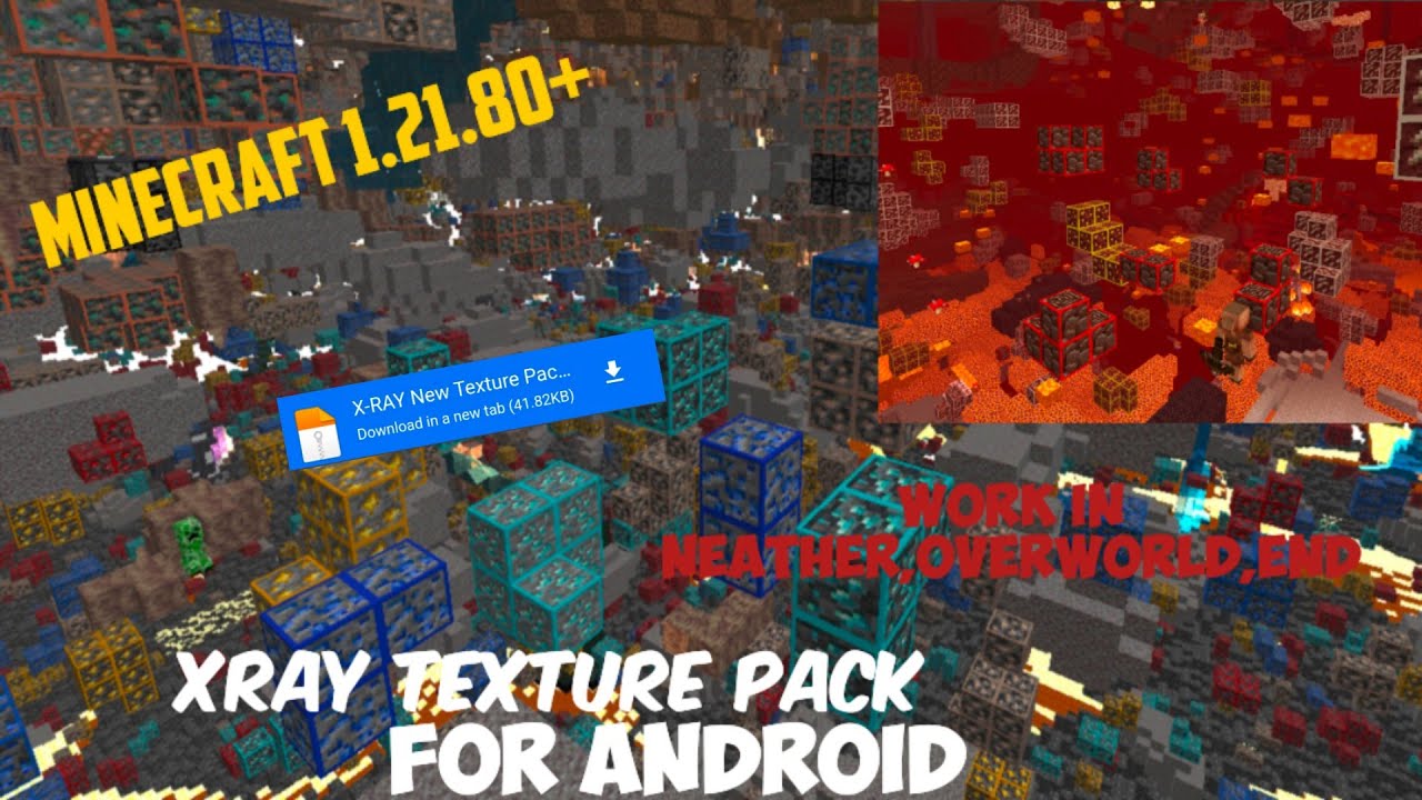 X-Ray Texture Pack For Minecraft Pe 1.21+ \\ X-Ray Pack For Mcpe 1.21 ...