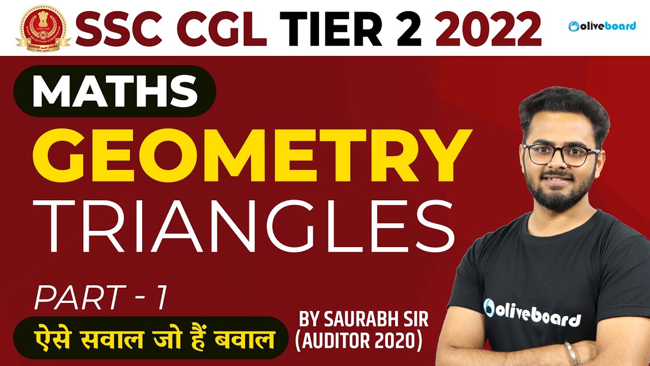 Triangles for SSC CGL Tier 2 | Geometry | Triangles | Part - 1 | Maths ...