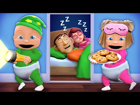 We Have SNEAKY SLEEPOVER Whilst Parents SLEEP!