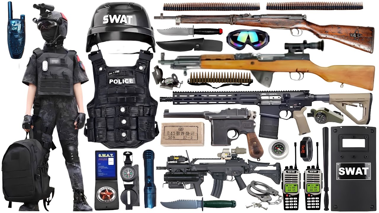 Special Forces military toy gun set unboxing, MP5 submachine gun ...