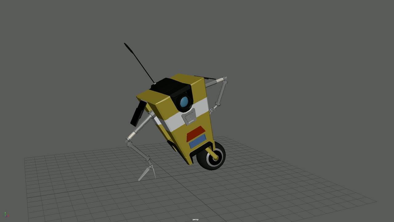 Claptrap Animation No Rig or Controls - YouTube