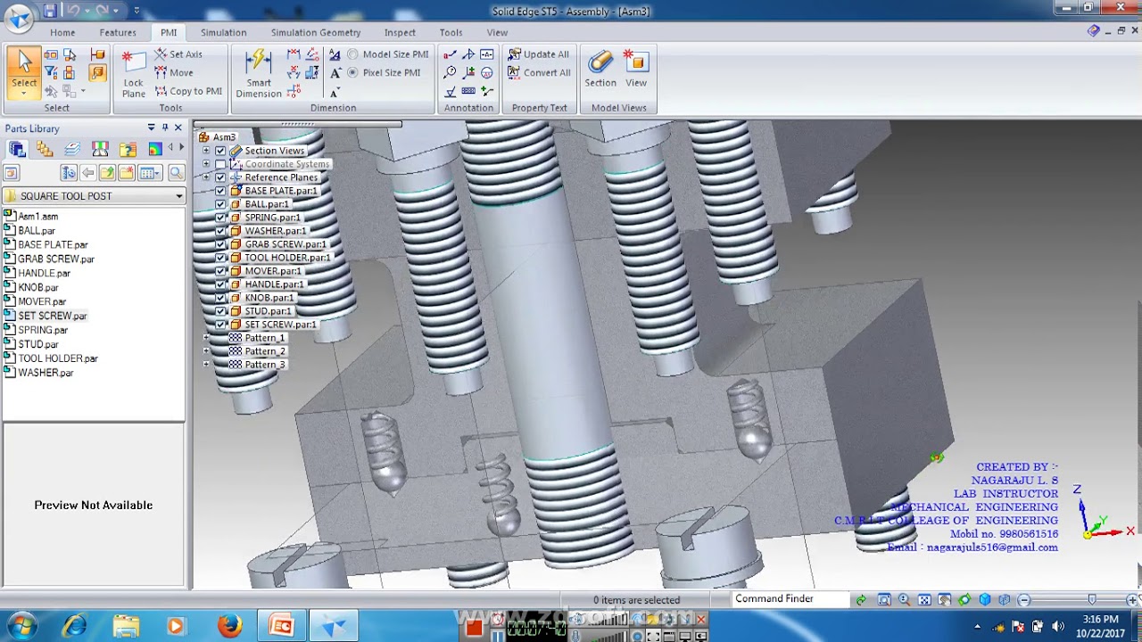 SQUARE TOOL POST Assembly - YouTube