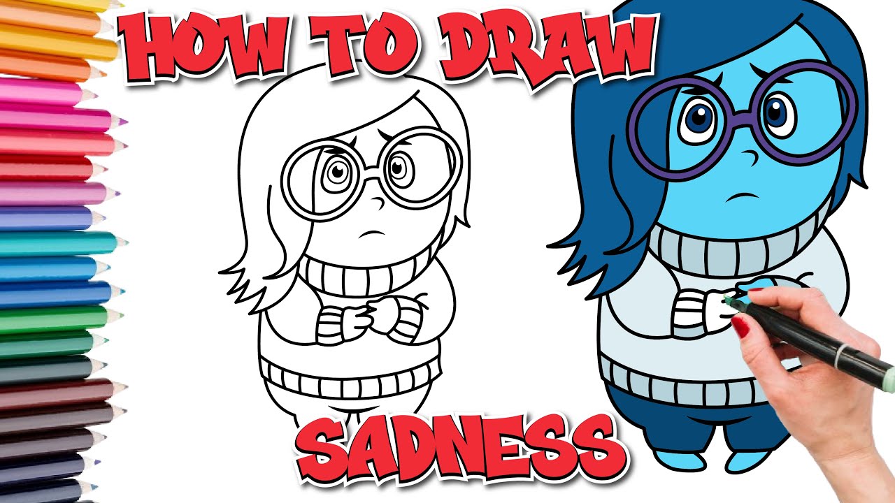 Drawing and Coloring Sadness | How to Draw Pixar's Inside Out | # ...