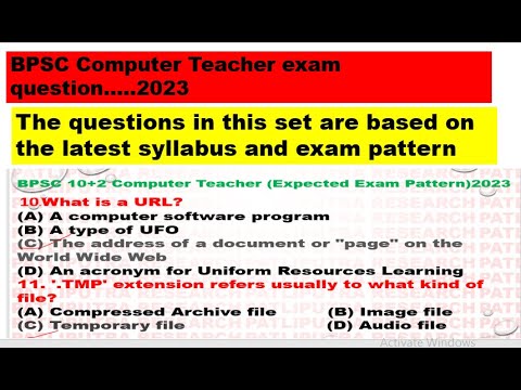 BPSC Computer Teacher exam question.....2023 - YouTube