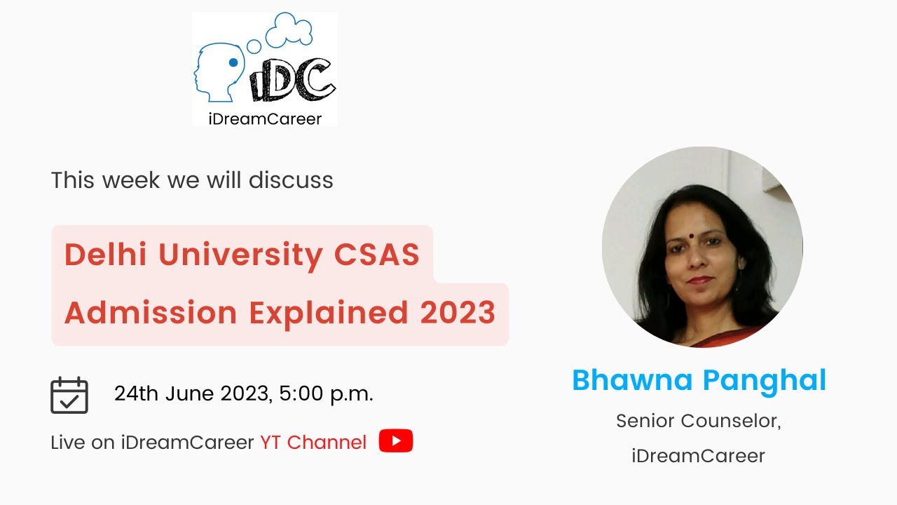 DU CSAS Process Explained | Delhi University Admission 2023 - YouTube