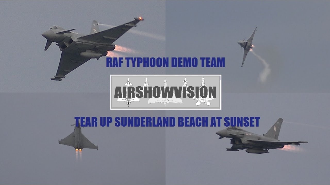 RAF TYPHOON DISPLAY TEAM FT. MARK LONG TEAR UP SUNDERLAND BEACH AT ...