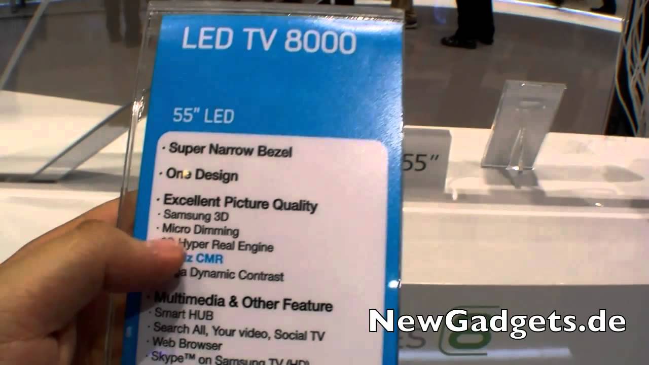 Hands On mit dem Samsung LED TV Serie 8000 - YouTube
