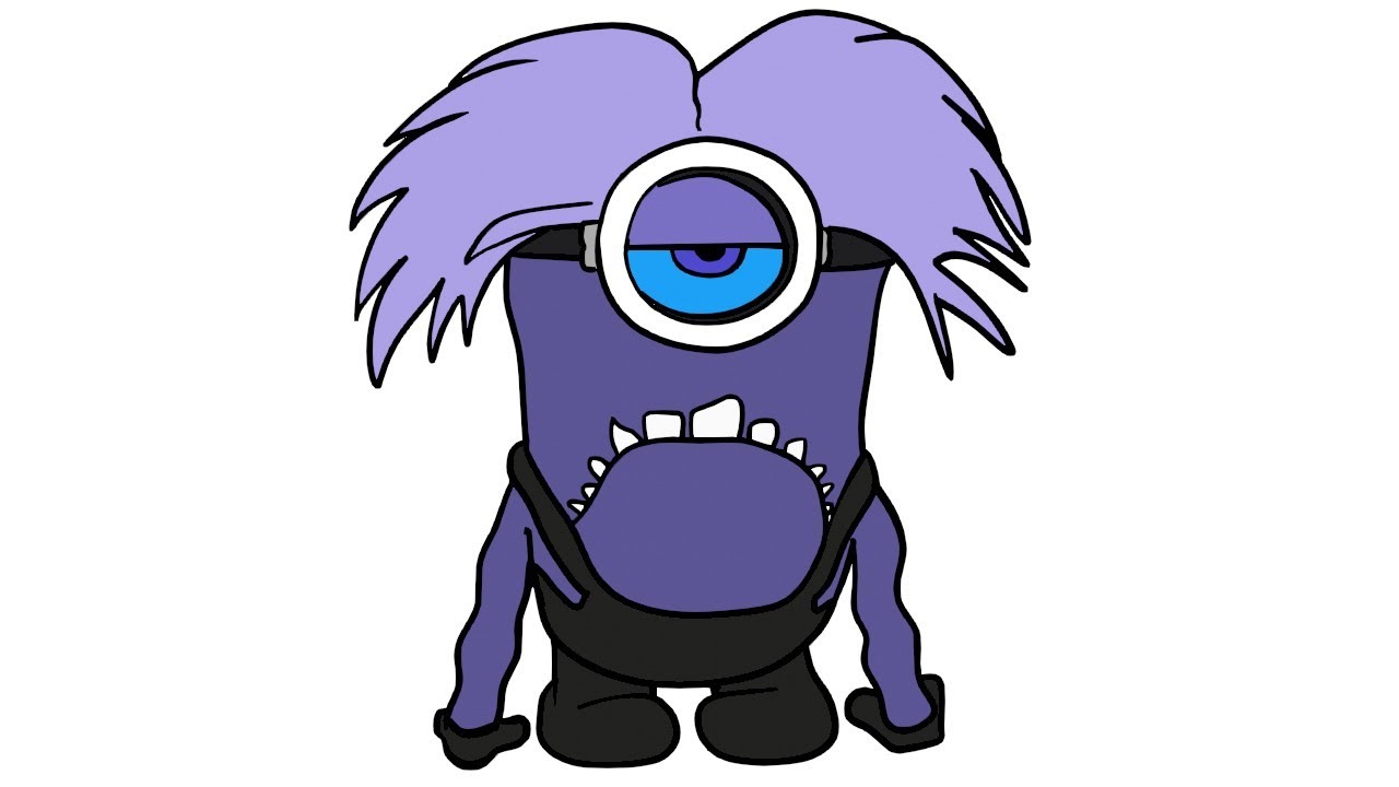 Evil Minion | Minions drawing for kids | Draw And Color - YouTube