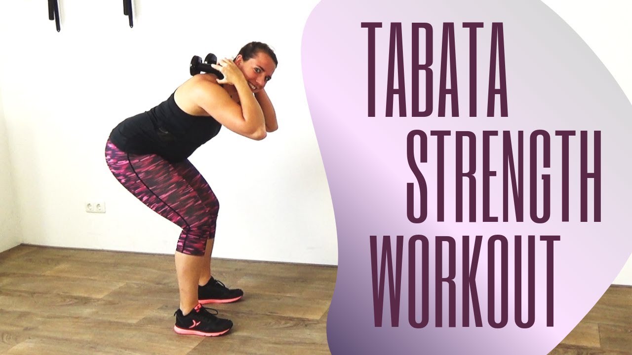 30 Minute Tabata Strength Workout with Dumbbells to Tone Your Body ...