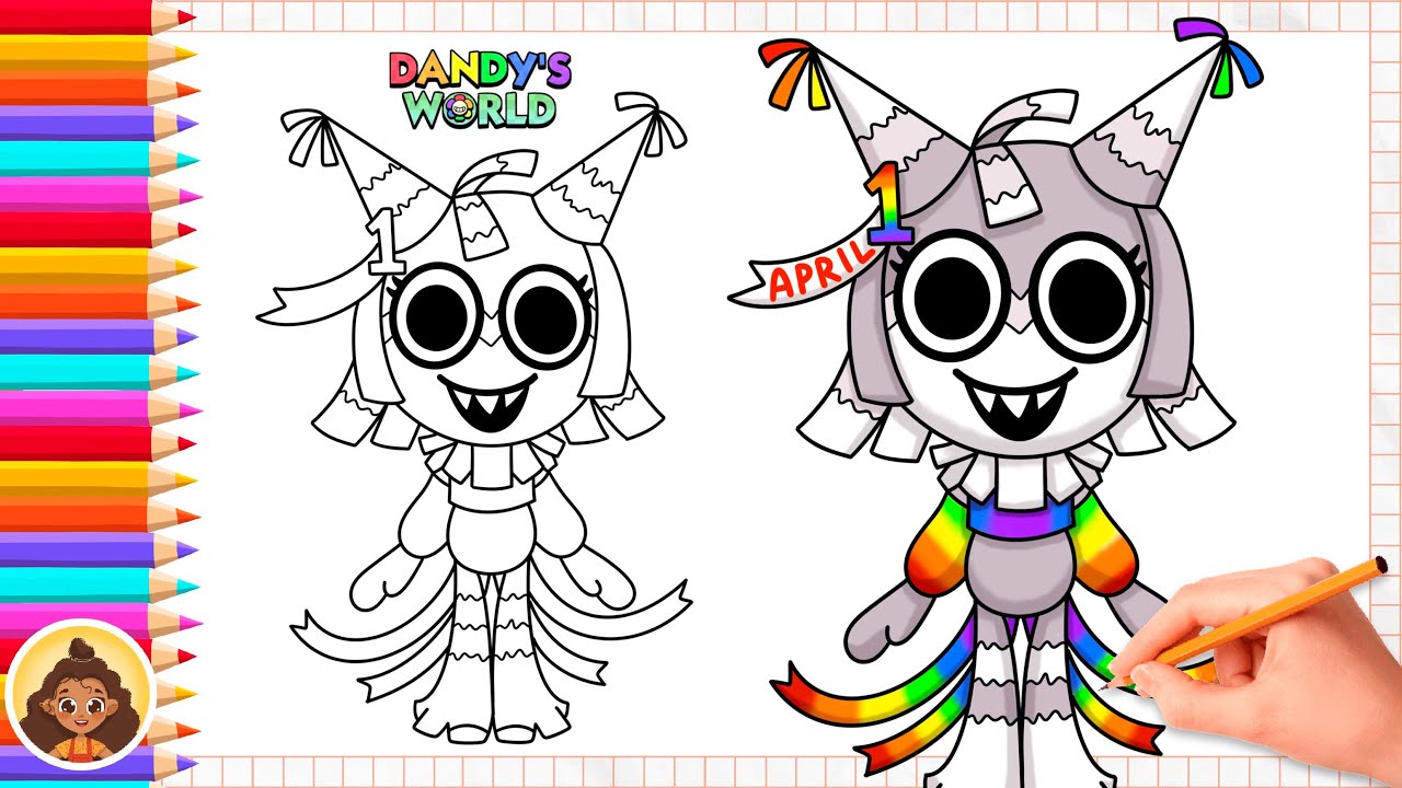 How to Draw Colorful April Yatta | from Dandy’s World - YouTube