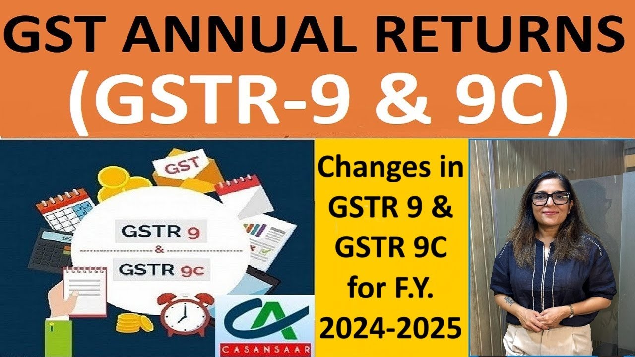 GSTR-9 GST ANNUAL RETURNS (GSTR-9 & 9C) for F.Y. 2024-2025 | Changes in ...