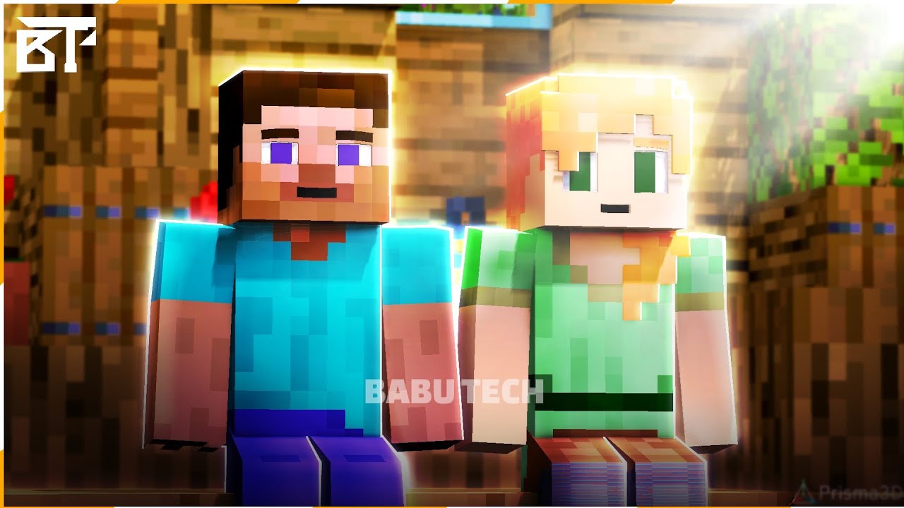 Steve and Alex [ Herobrine vs Null ] Music video| Babu Tech | Prisma 3d ...