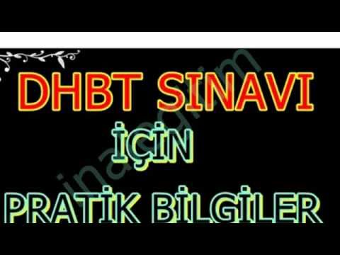 DHBT SINAVI İÇİN PRATİK NOTLAR 3