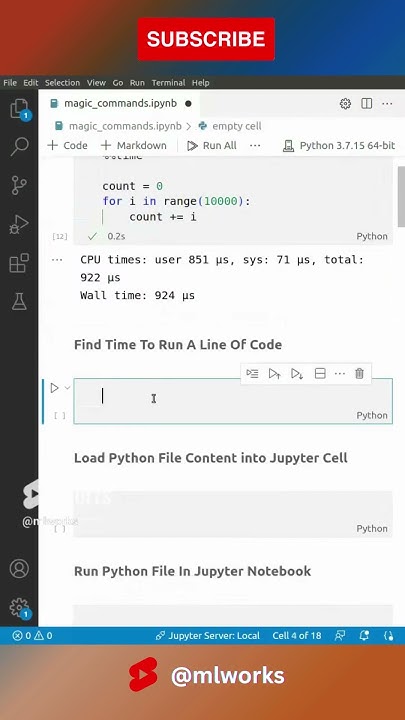 Magic Commands | Python | Jupyter Notebook #shorts - YouTube
