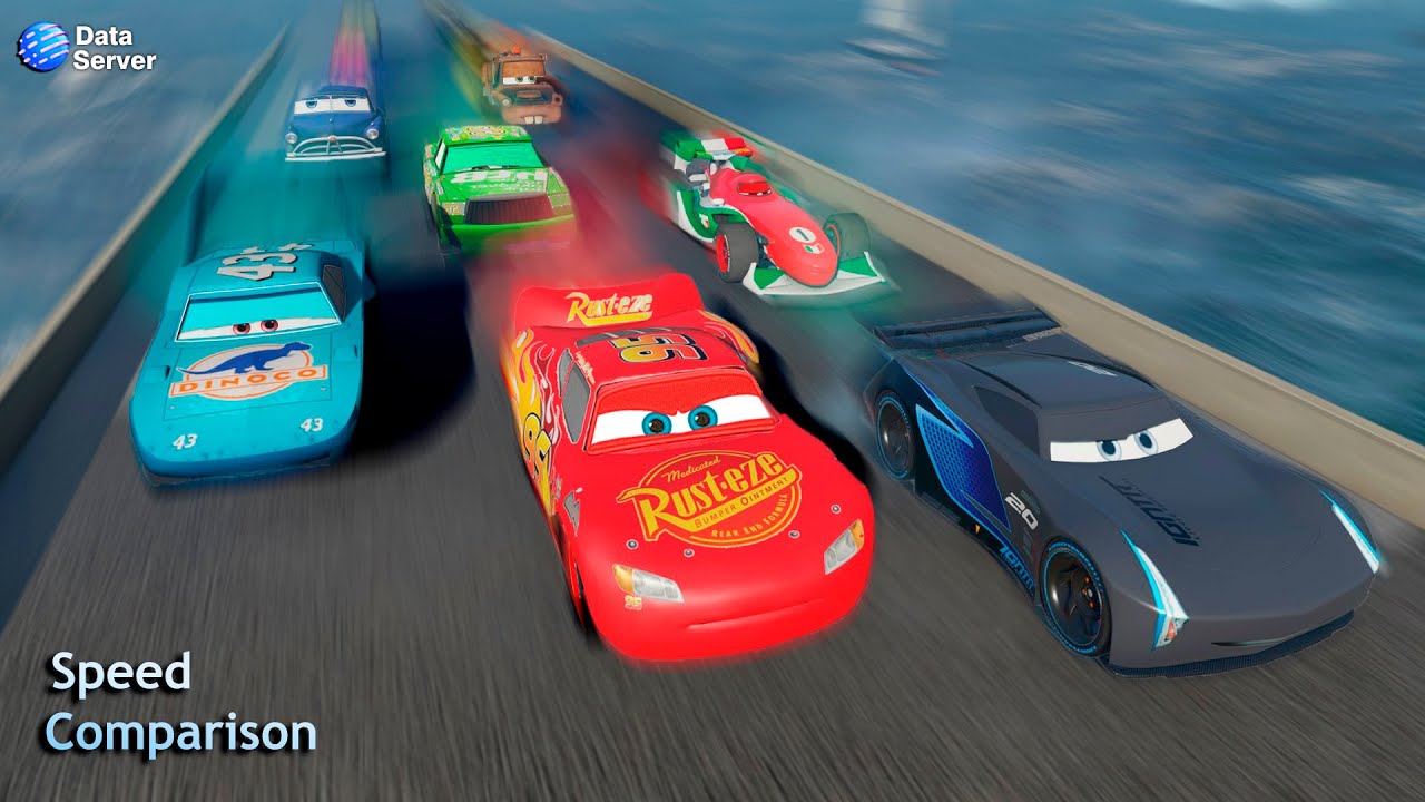 Cars - Characters Speed Comparison !!! - YouTube