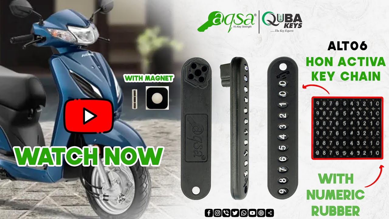 ALT06 Magnetic Key Chain With Personalized Phone Number | Aqsa Keys ...
