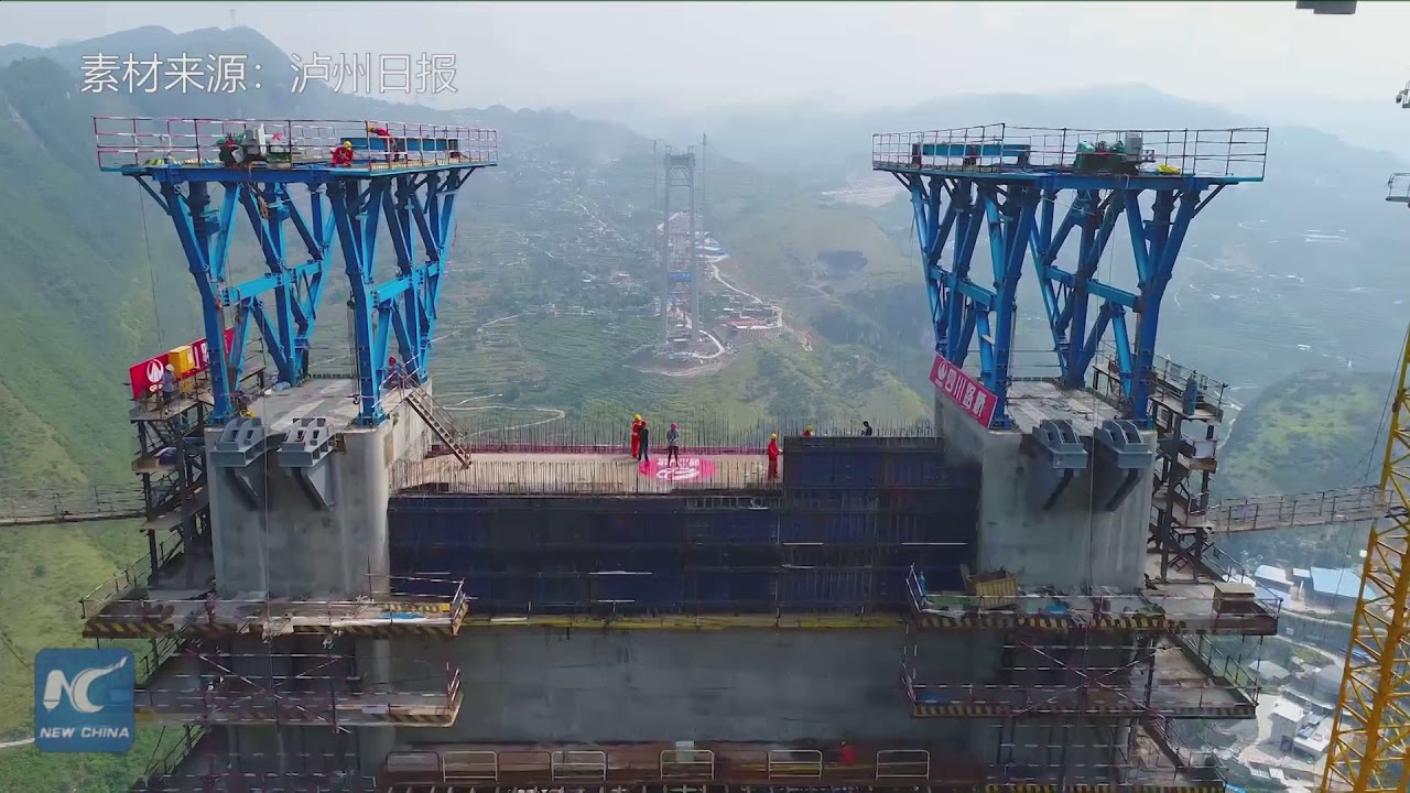 Asia's longest! Chinese engineers use drone in building mega bridge ...